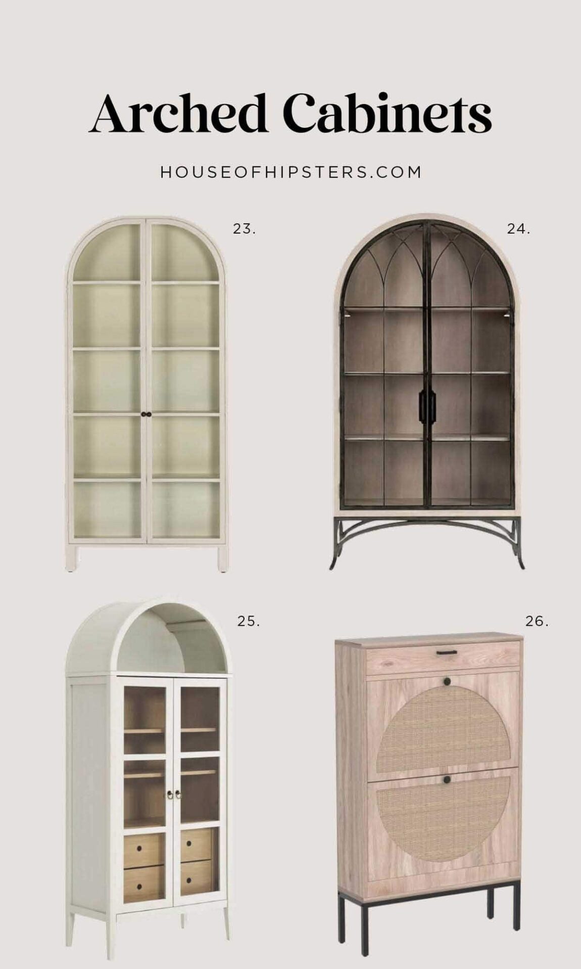 25 Stunning Arched Cabinets 2024 (Trending Room Decor) | House Of Hipsters